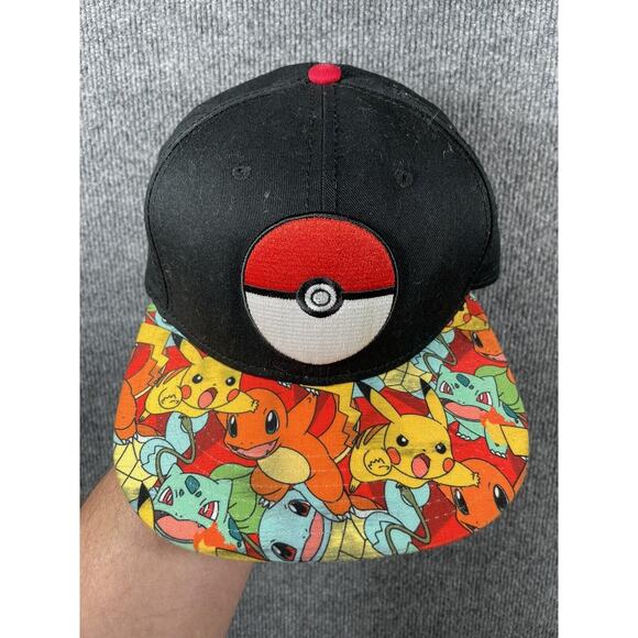 Pokemon | Accessories | Pokemon Snapback Hat One Size Black Poke Ball ...